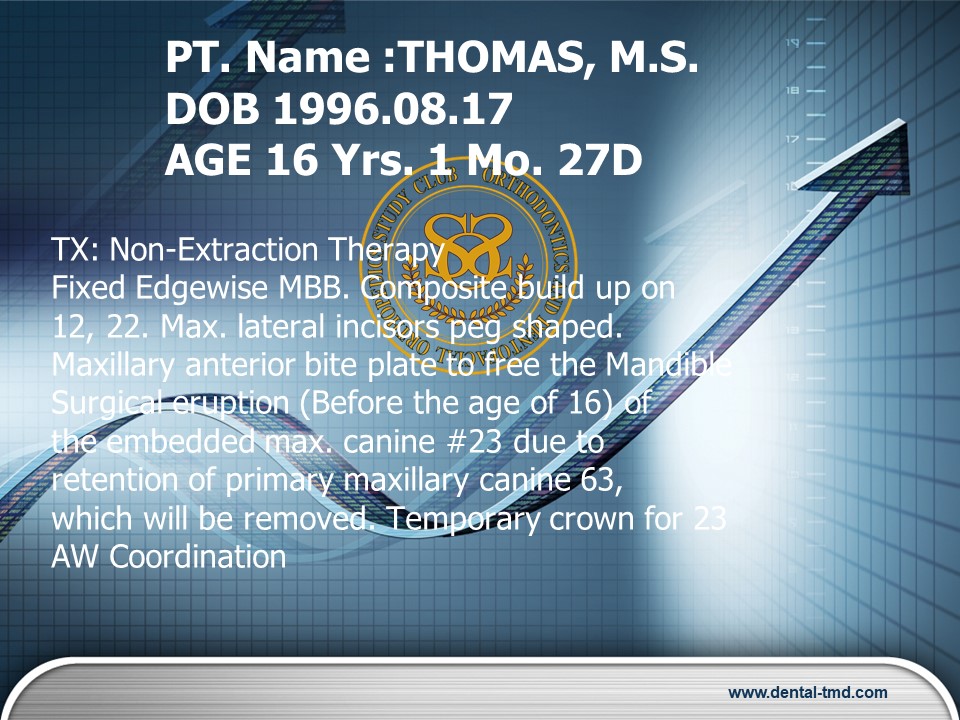 THOMAS, MAYA STELLA CLASS II - Orthodontic and TMD Center